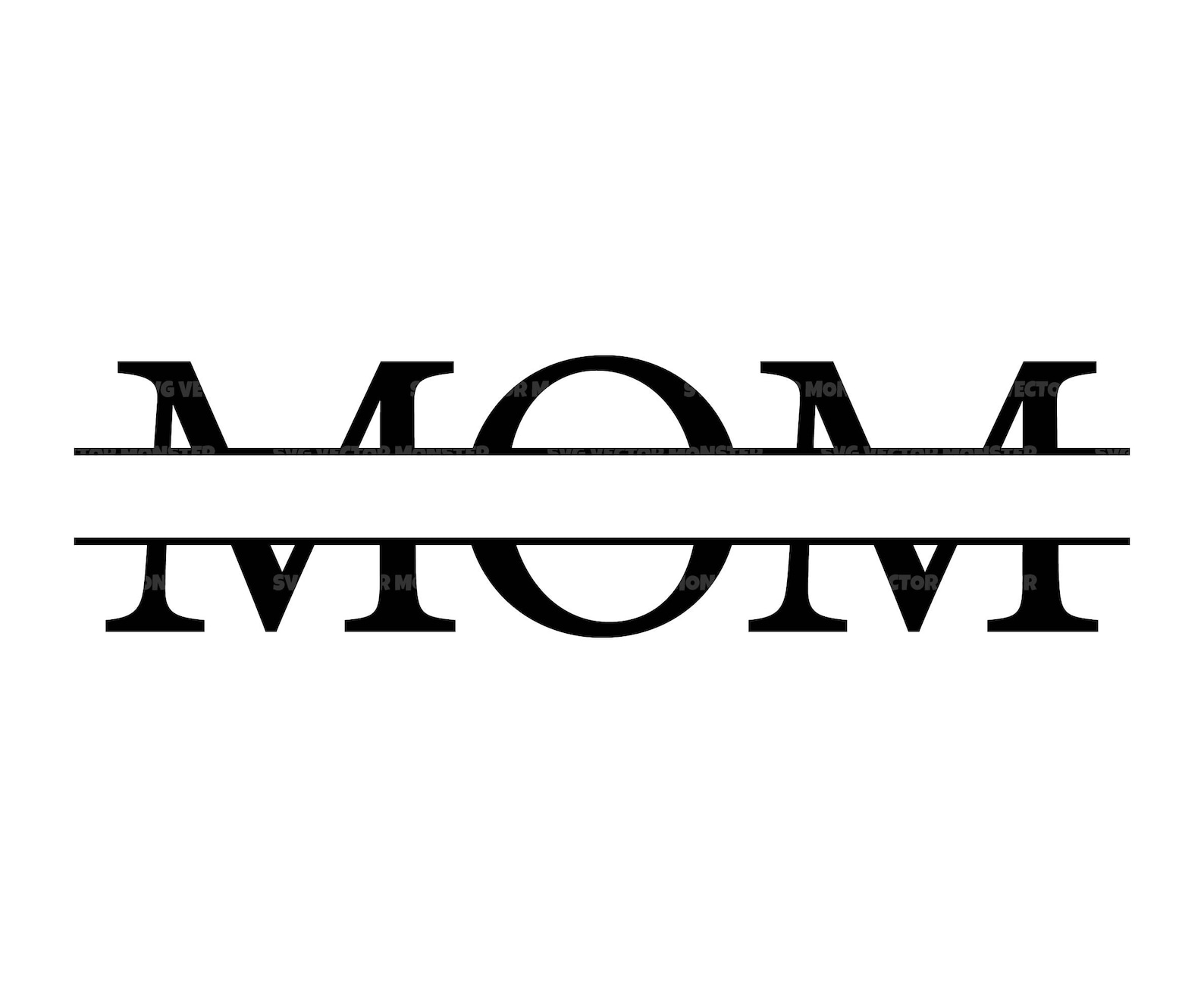 Mom Split Monogram Svg Split Name Frame Svg Mother's Day - Etsy