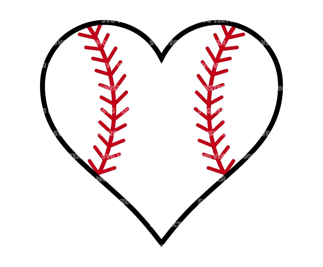 Baseball Heart Svg, Baseball Love Svg, Baseball T-shirt, Baseball Mom ...