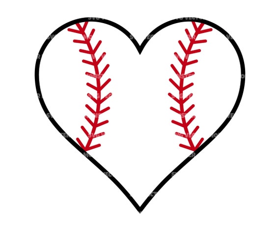 Baseball Heart Svg Baseball Love Svg Baseball T-shirt | Etsy
