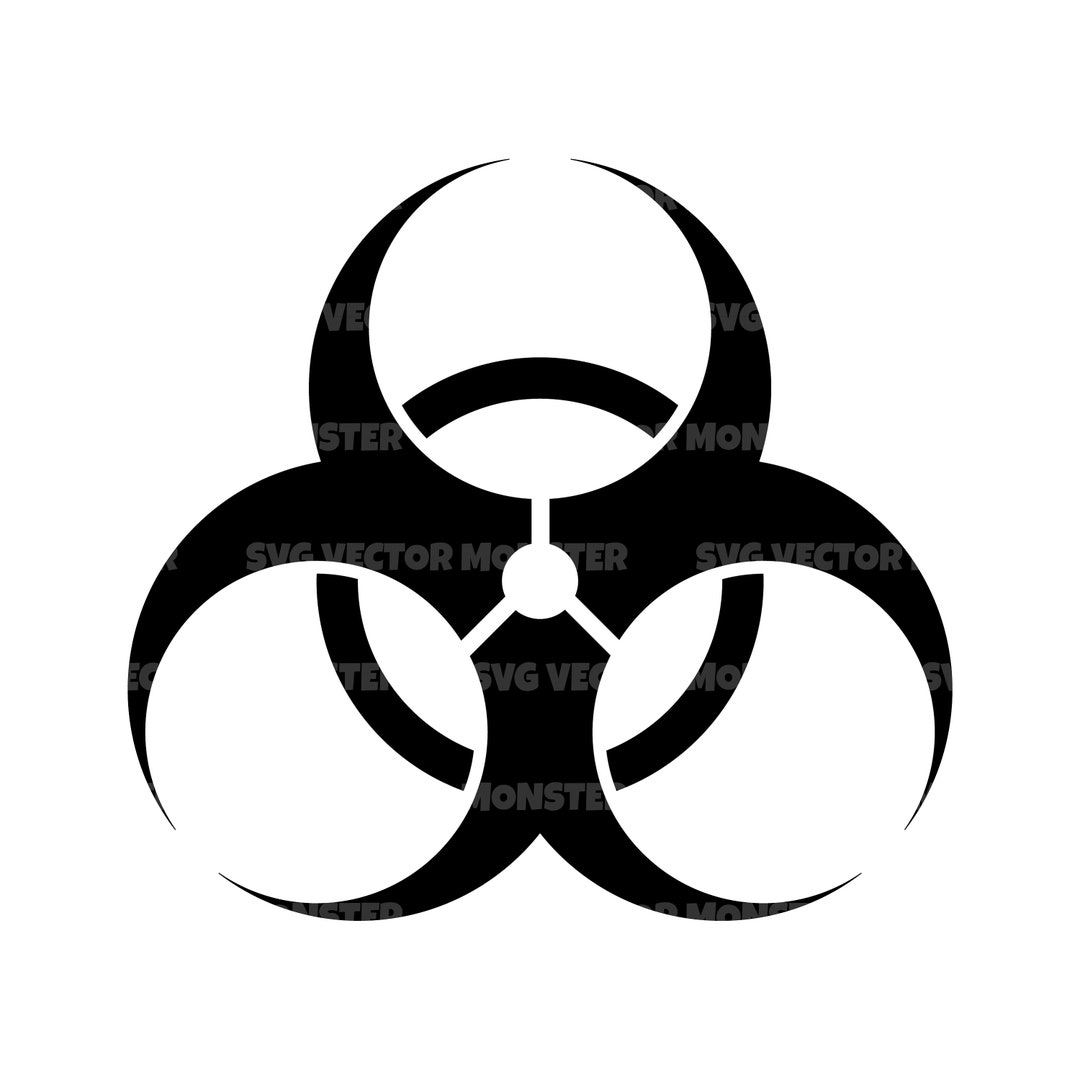 Biohazard SVG Symbol Icon, Vector Cut File for Cricut, Silhouette ...
