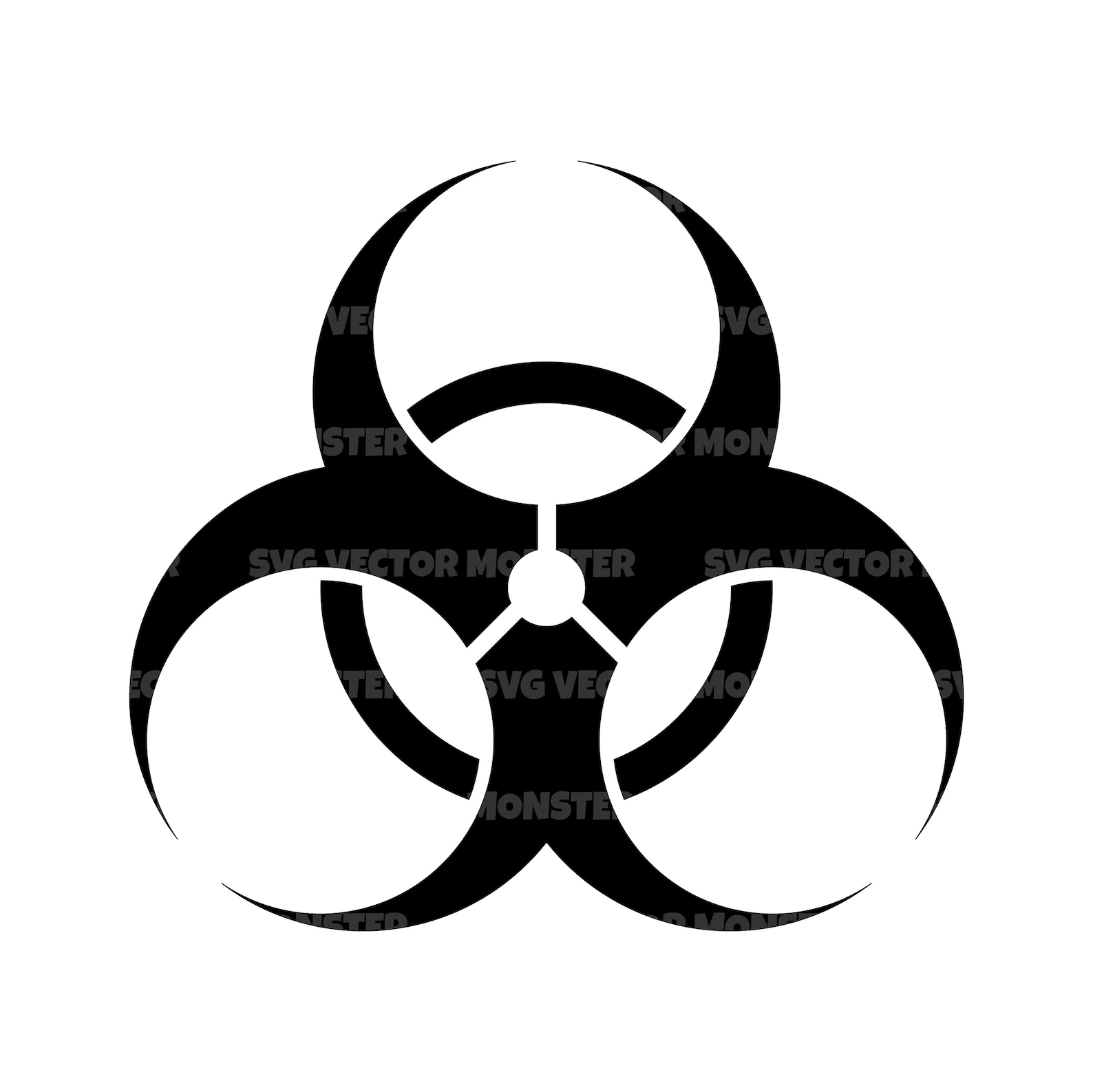 Biohazard SVG Symbol Icon Vector Cut File for Cricut - Etsy