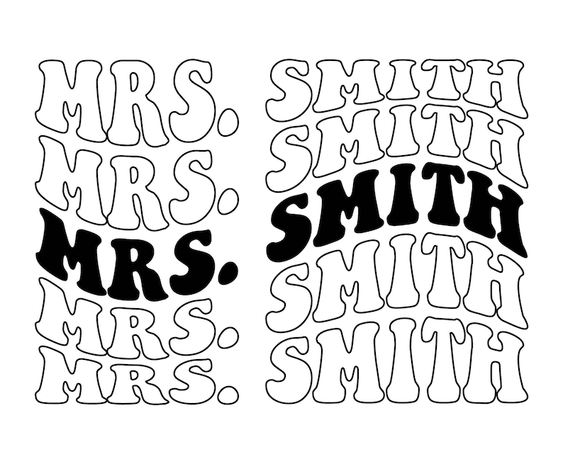 Custom Mrs Svg, Custom Bride Svg, Custom Last Name, Honeymoon Wifey T ...