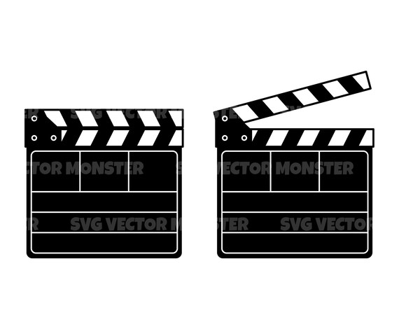 Movie Scene Clapperboard Svg. Vector Cut File for Cricut - Etsy