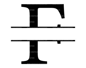Split Letter F Svg | Etsy