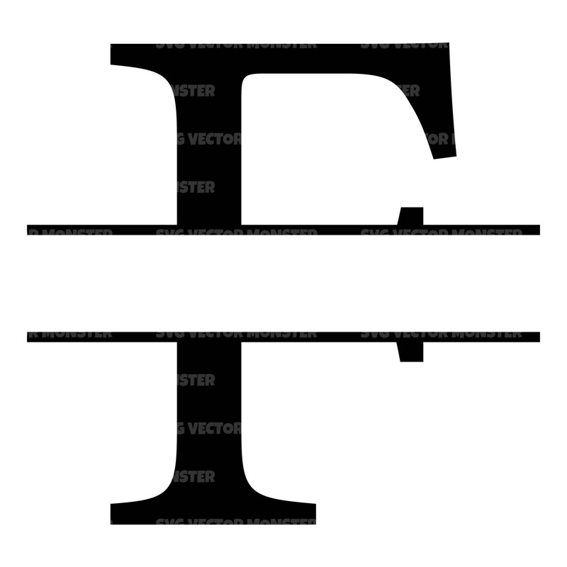 Split Monogram - Etsy