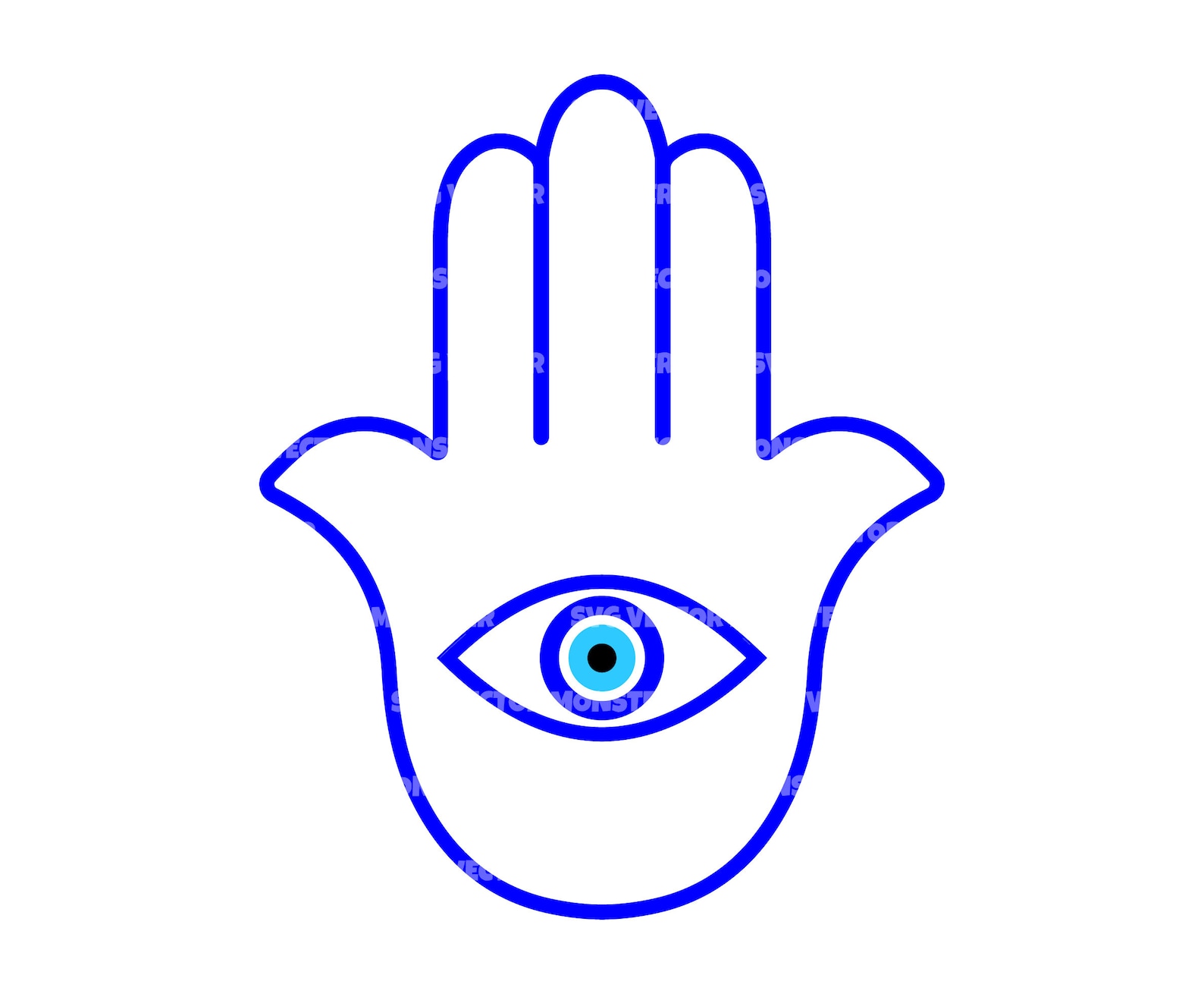 Turkish Evil Eye Svg, Hamsa Hand Svg, Boho Eye Svg. Vector Cut File for ...