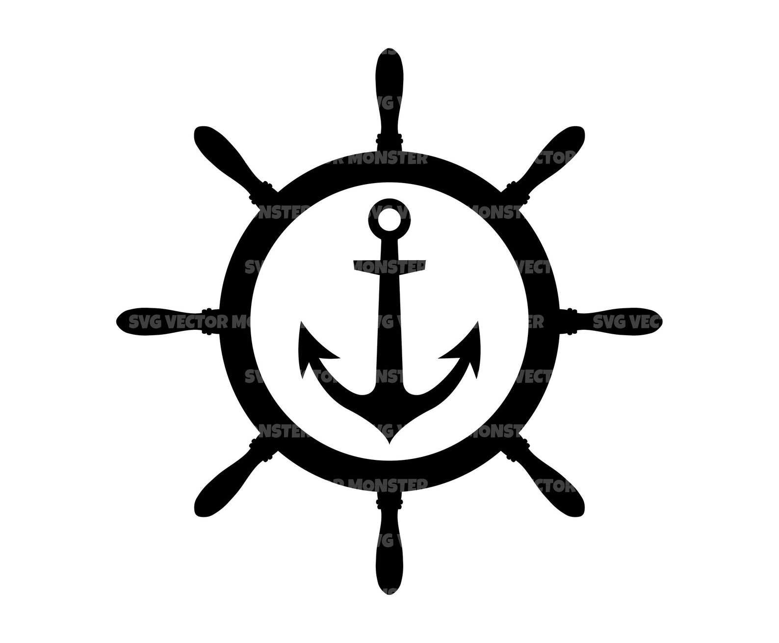 Anchor Monogram SVG, Ship Wheel Svg, Nautical Svg, Ocean Svg, Cruise ...