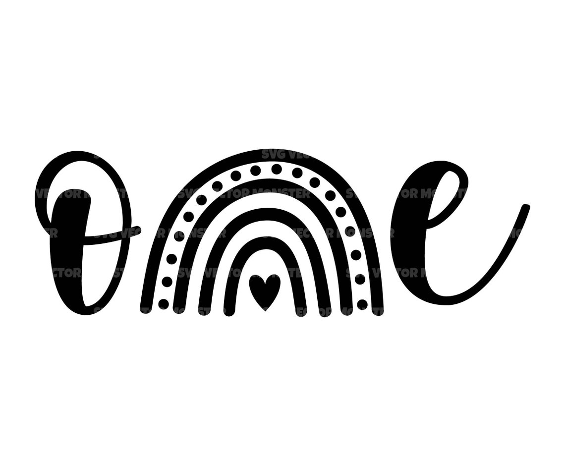 One Svg Boho Rainbow Svg 1st Birthday Svg First Birthday - Etsy