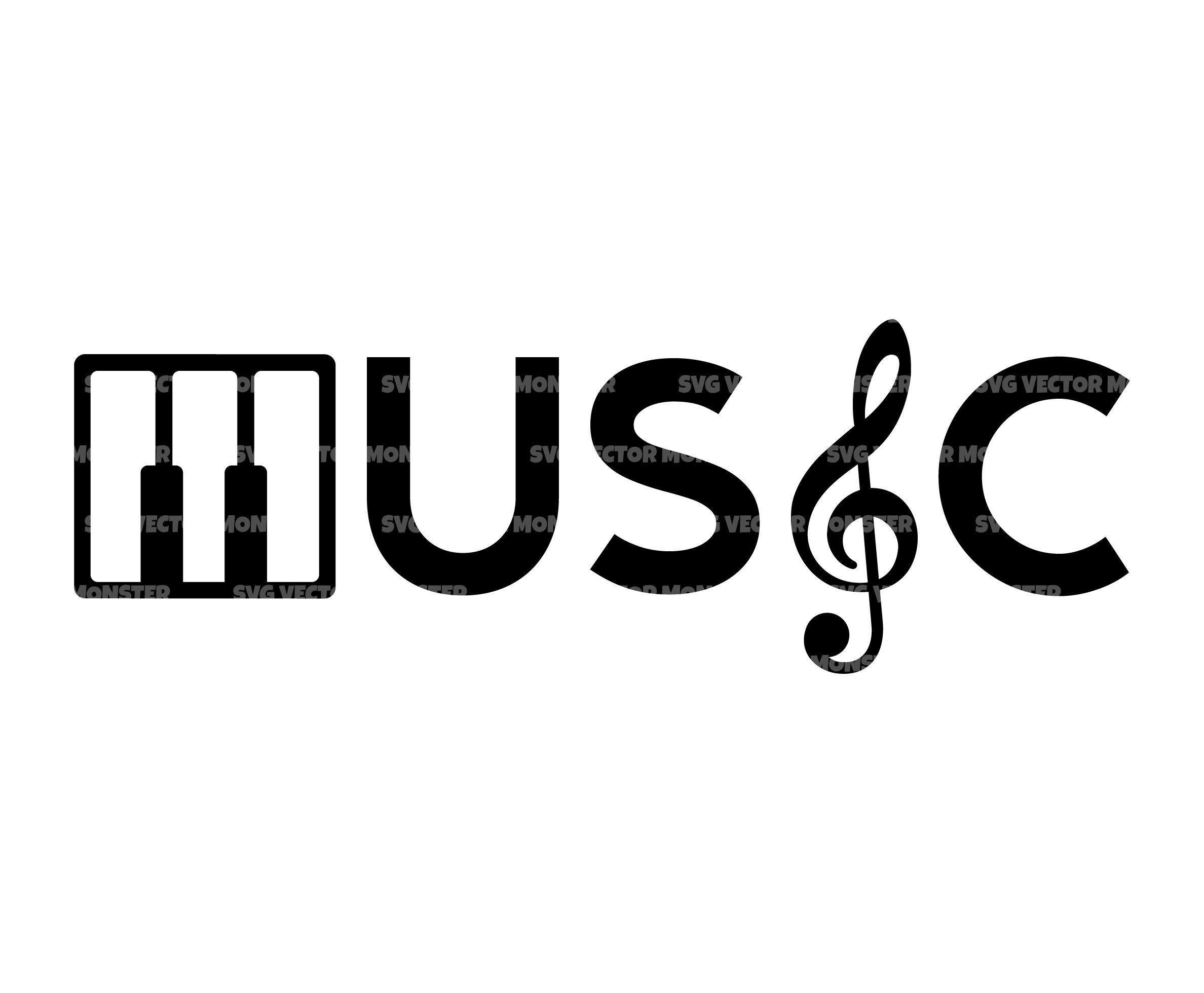Music Svg Piano Keys Svg Treble Clef Svg. Vector Cut file | Etsy