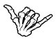 Shaka Skeleton Hand Sign Svg Shaka Patch Shaka Sticker. - Etsy Canada