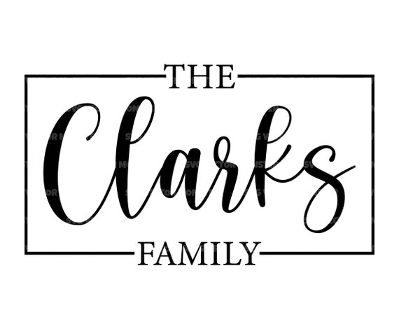 Custom Last Name Sign Svg Personalized Family Name Sign Svg - Etsy