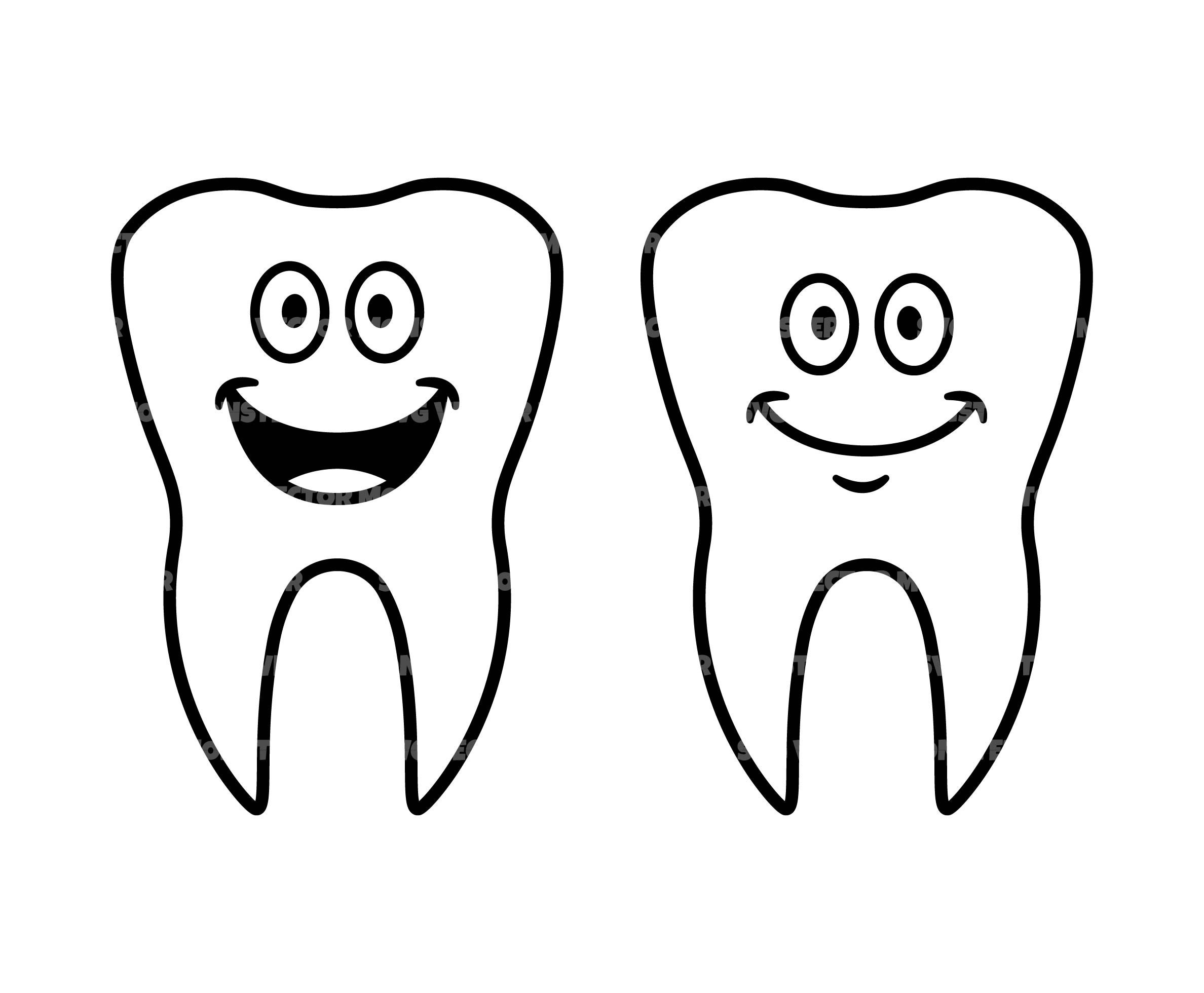 Smiling Tooth Svg Tooth With Face Svg Dentist Svg. Dentist | Etsy