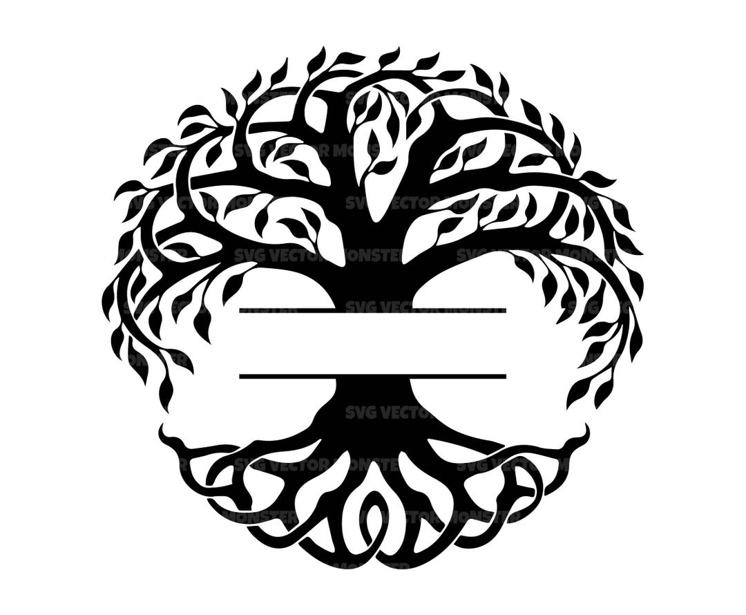 Tree of Life Monogram Svg, Tree of Life Png, Tree of Life Clipart ...