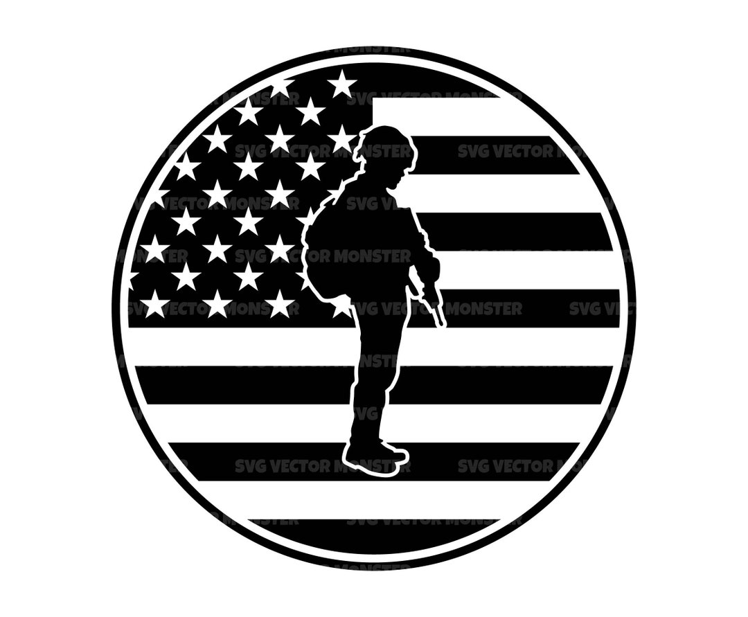American Flag Svg, Fallen Soldier Svg, Vet Soldier, Military, USA Flag ...