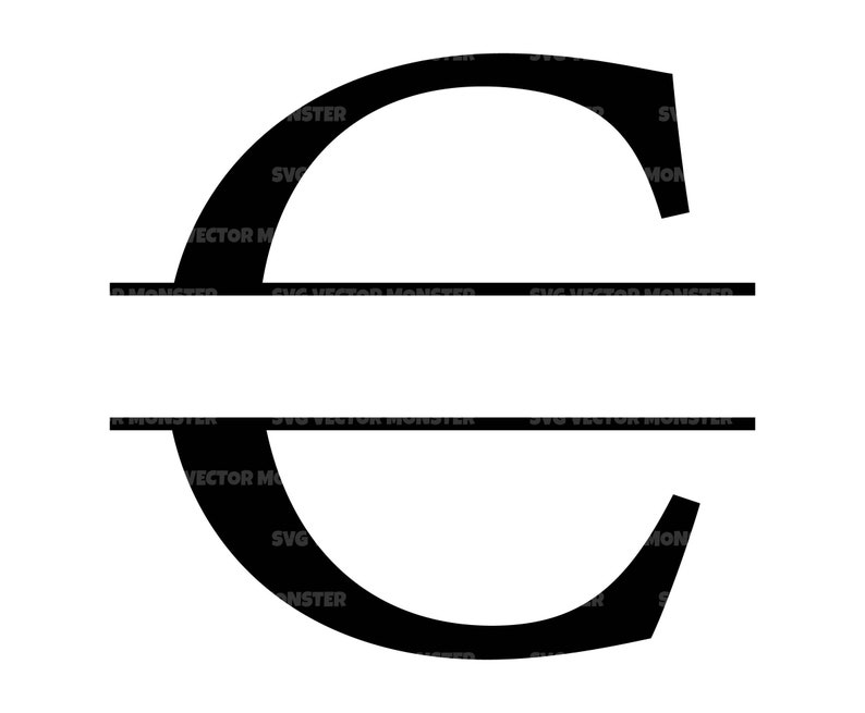 Uppercase C Letter Split Monogram Svg Alphabet Split Name - Etsy Israel