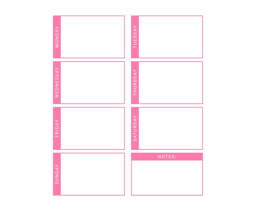 Weekly Planner Template Svg, Weekly Planner Png, Teacher Planner ...