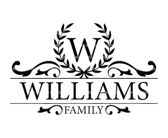 Custom Last Name Sign Svg Family Name Monogram Svg - Etsy