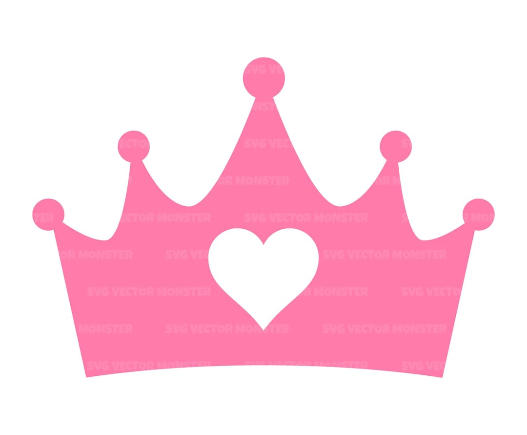 Princess Crown Svg, Queen Crown Png, Tiara Svg, Heart Crown Clipart ...