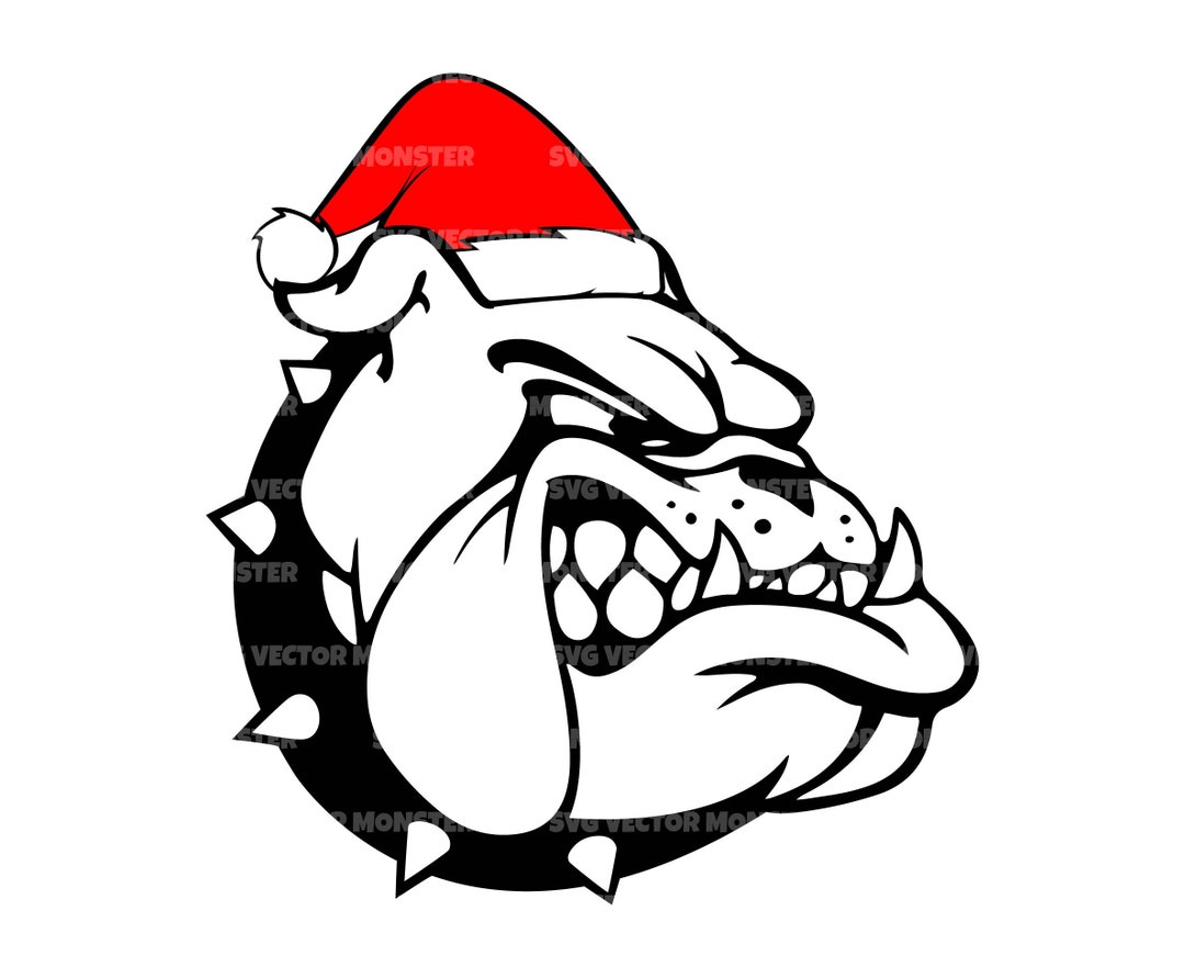 Bulldog Svg, Christmas Hat Svg, Santa Claus Hat, Merry Christmas ...