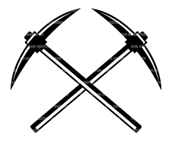 Cross Pickaxes Svg Mining Logo Svg Coal Miner Svg. Vector - Etsy