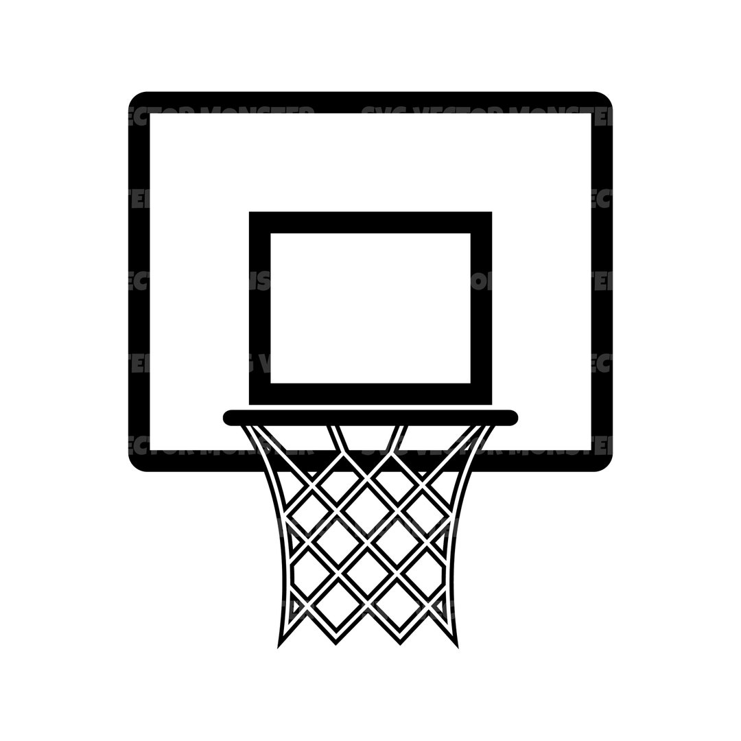 Basketball Hoop Svg, Basketball Backboard Svg, Vector Cut File for ...
