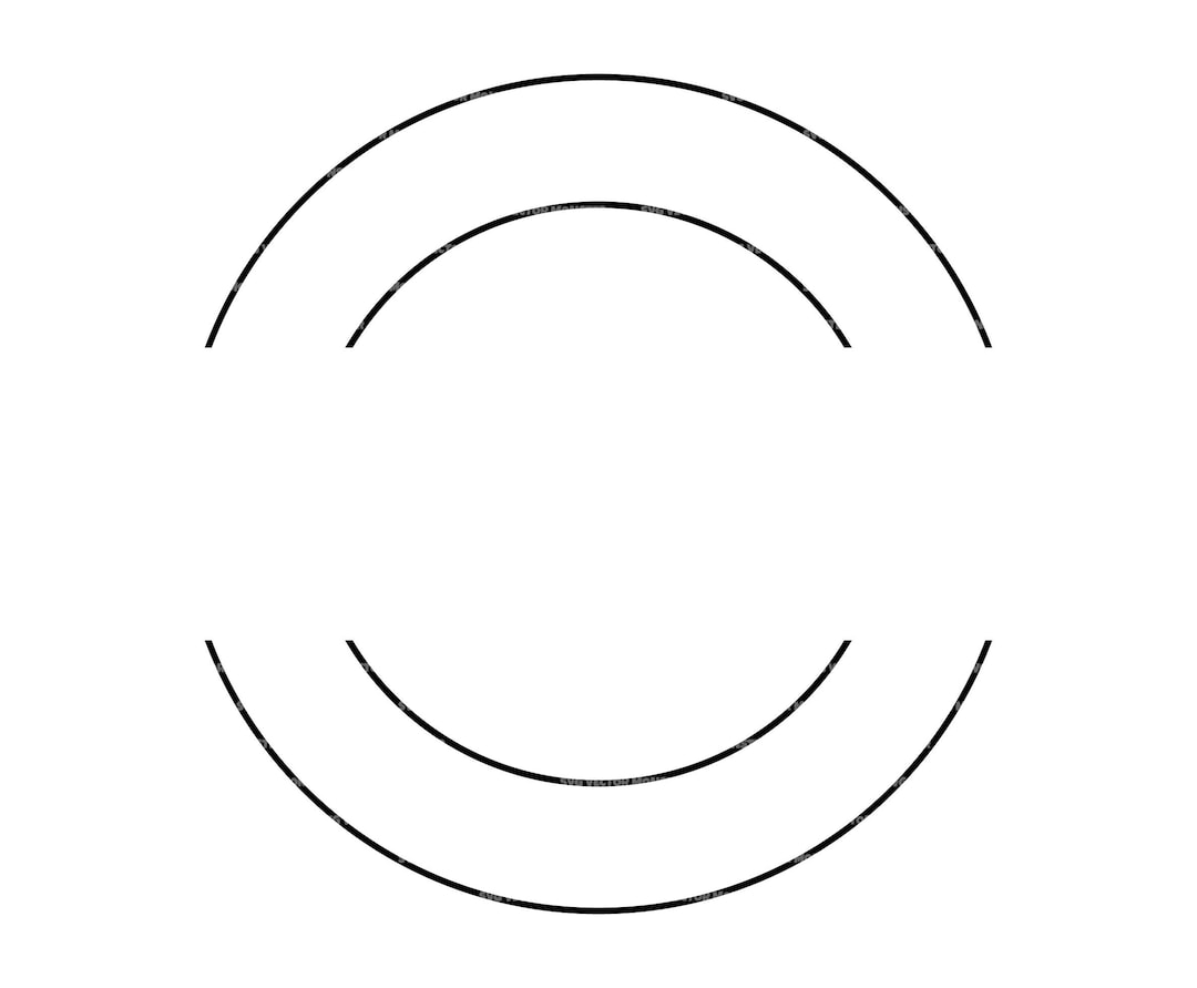 Double Circle Frame Svg, Circle Monogram Svg, Circle Split Name Frame ...