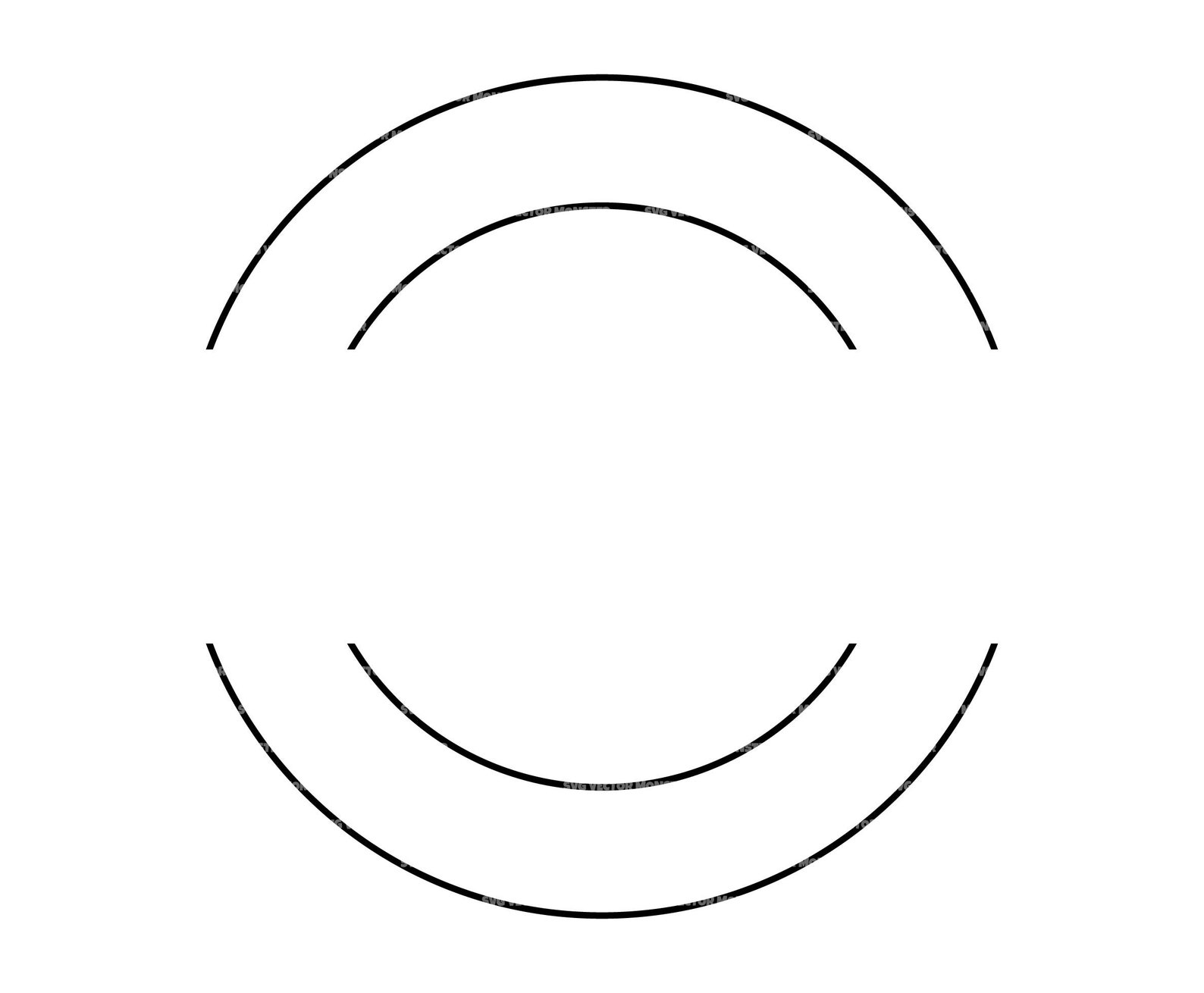 Double Circle Frame Svg, Circle Monogram Svg, Circle Split Name Frame ...