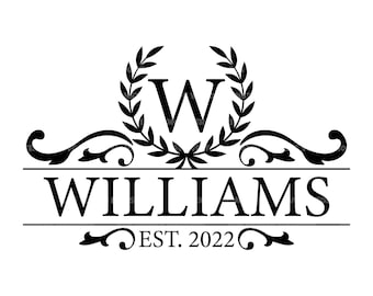 Custom Last Name Sign Svg, Personalized Family Name Sign Svg, Family ...
