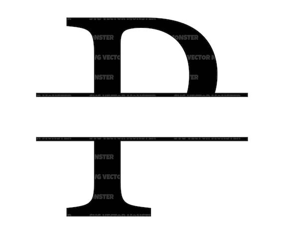Uppercase P Letter Split Monogram Svg Alphabet Split Name - Etsy Finland
