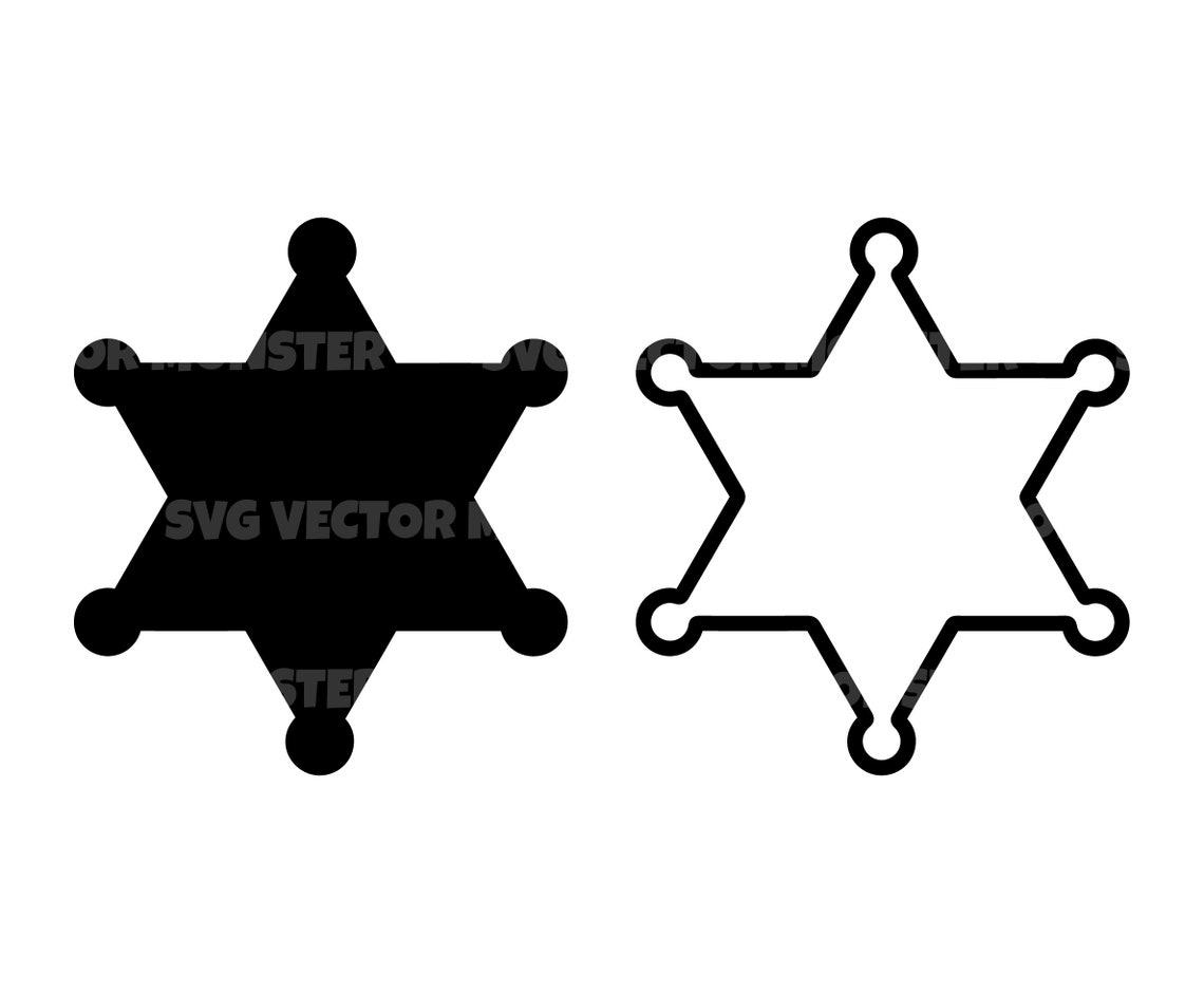 Sheriff Star Svg Sheriff Badge Svg Marshall Svg Vector Cut | Etsy