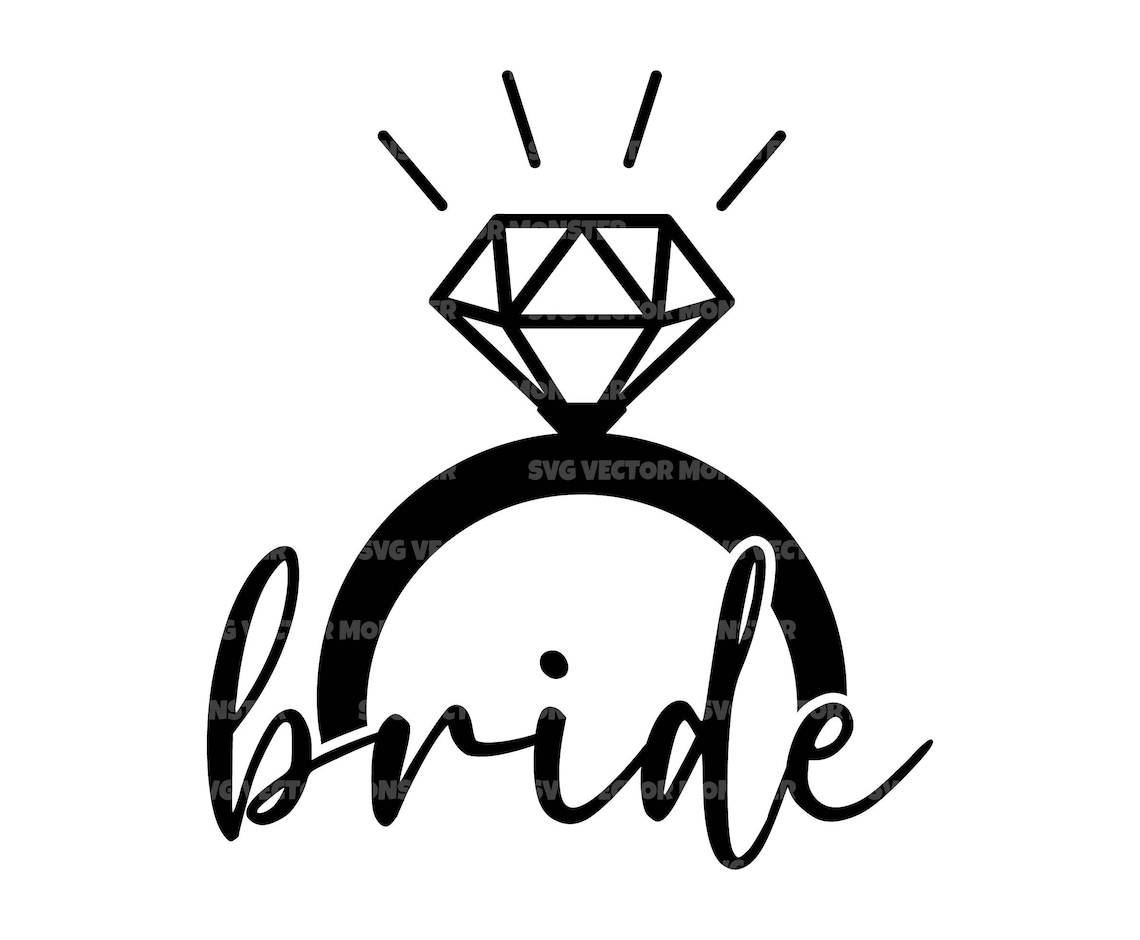 Bride Svg Wedding Ring Svg Wife Svg Bridal Shower Svg. | Etsy
