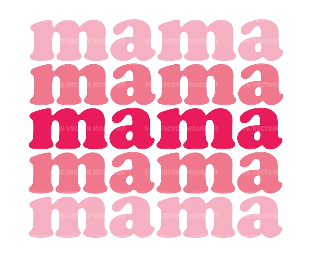 Mama Stacked Svg Boho Retro Mother T-shirt Mom Life Svg. - Etsy