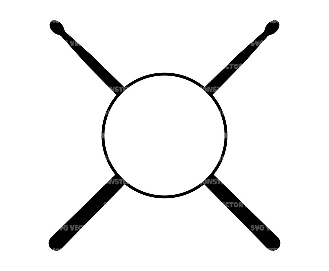 Drumsticks Monogram Svg, Drummer Svg, Percussion, Drums Svg. Vector Cut ...