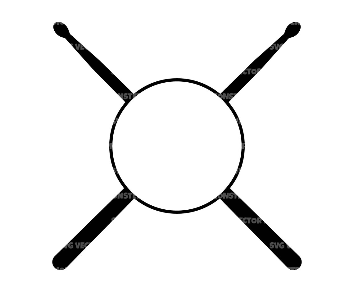 Drumsticks Monogram Svg Drummer Svg Percussion Drums Svg. - Etsy
