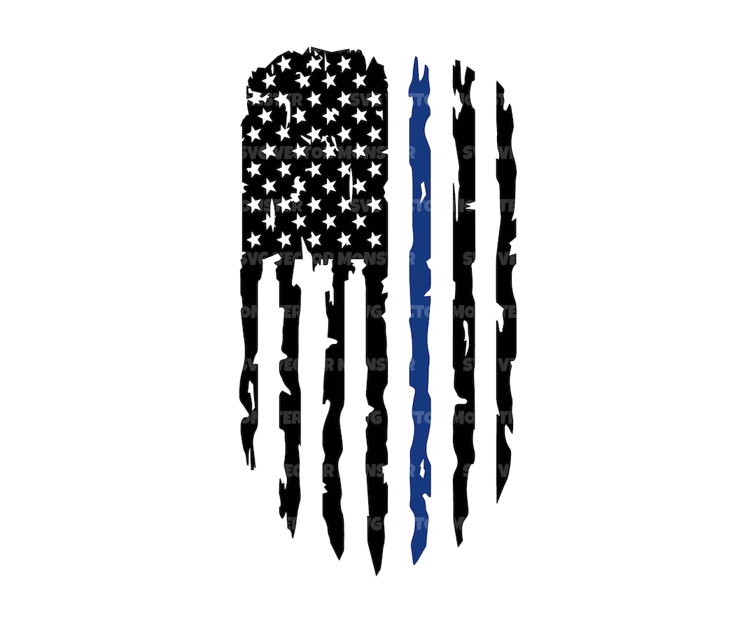 Thin Blue Line Flag Svg, Back to Blue Svg, Police Svg, Cops Svg. Cut ...