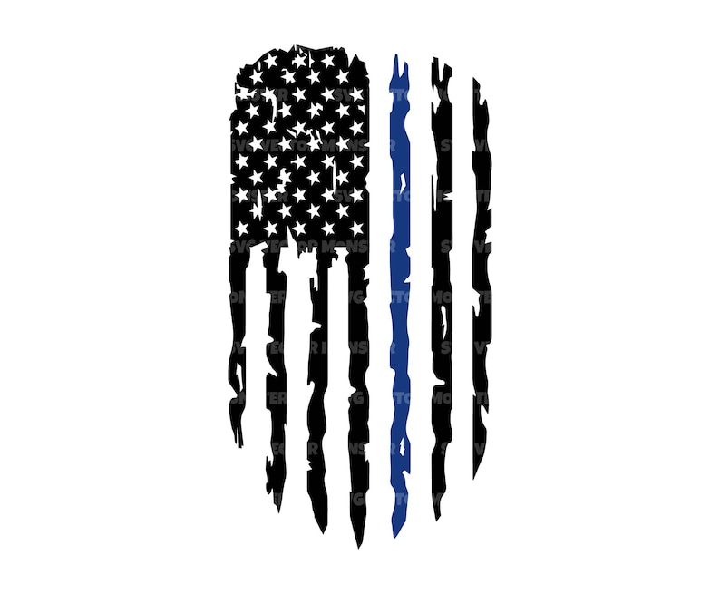 Thin Blue Line Flag Svg Back to Blue Svg Police Svg Cops - Etsy