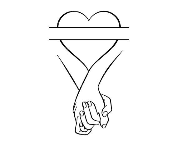 Silueta Vectorial De Manos Tomadas