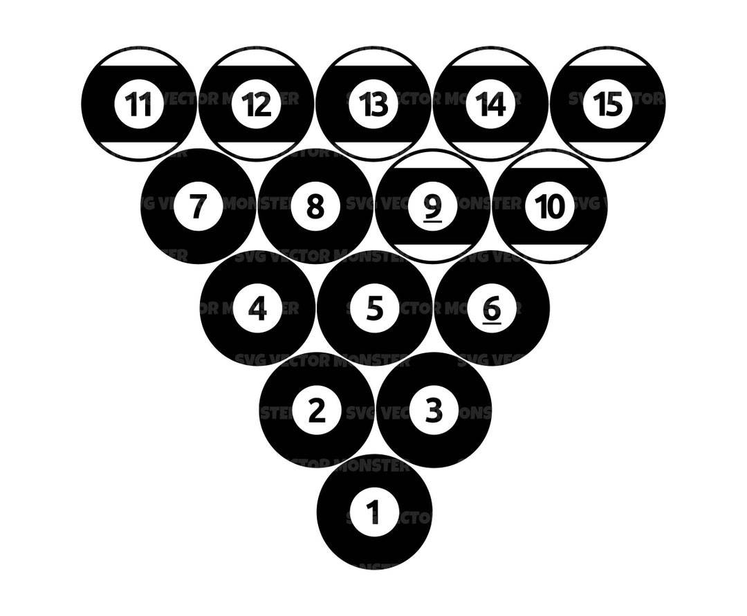 Billiards Svg, 8 Ball Pool Svg, Billiards Balls Png, Snooker Svg ...