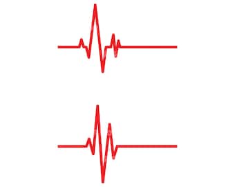 Hartslag pulse svg - Etsy Nederland