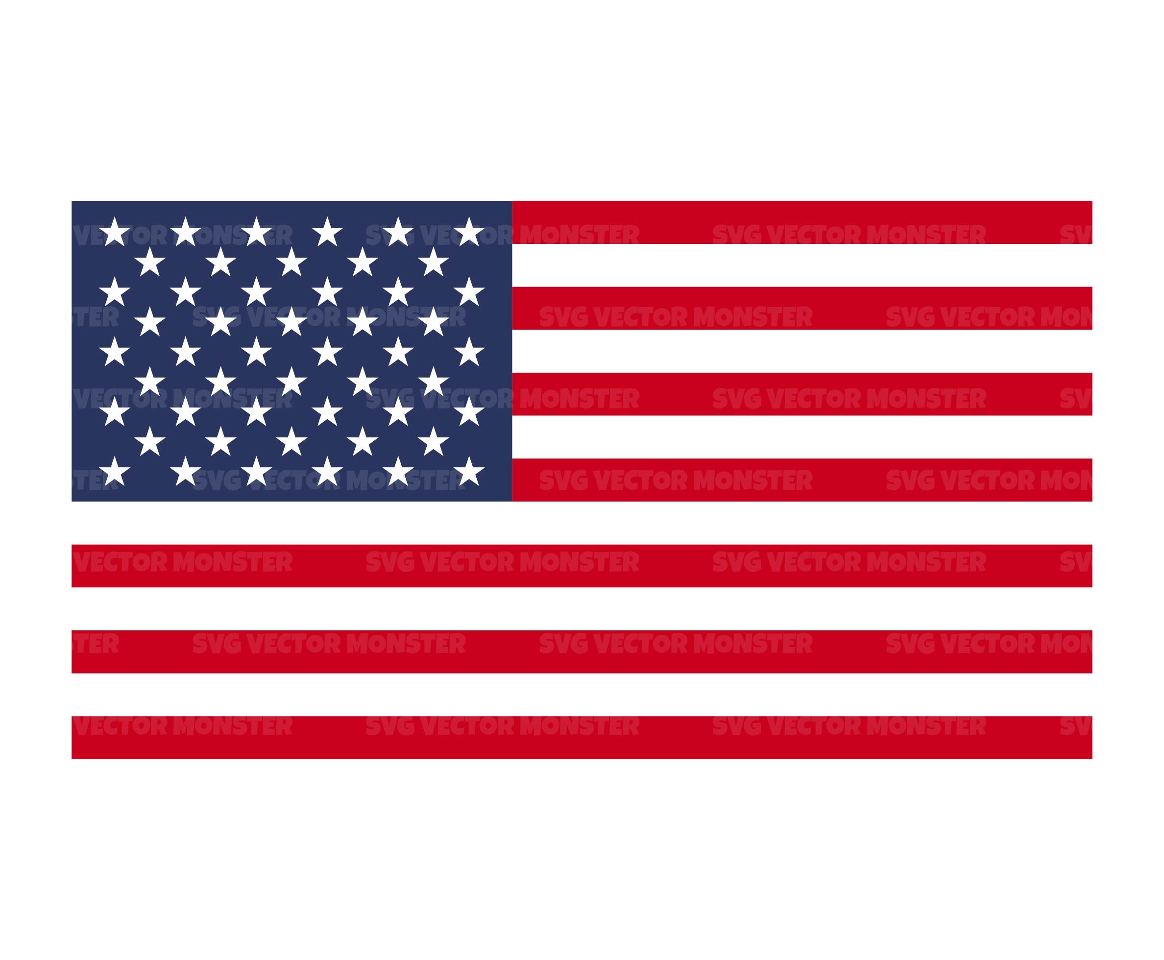 American Flag Vector Svg 50 Stars SVG | American Flag Stars SVG