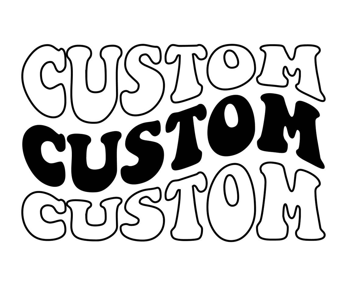 Custom Wavy Text Svg, Personalized Retro Wavy Text Svg, Vintage Name ...