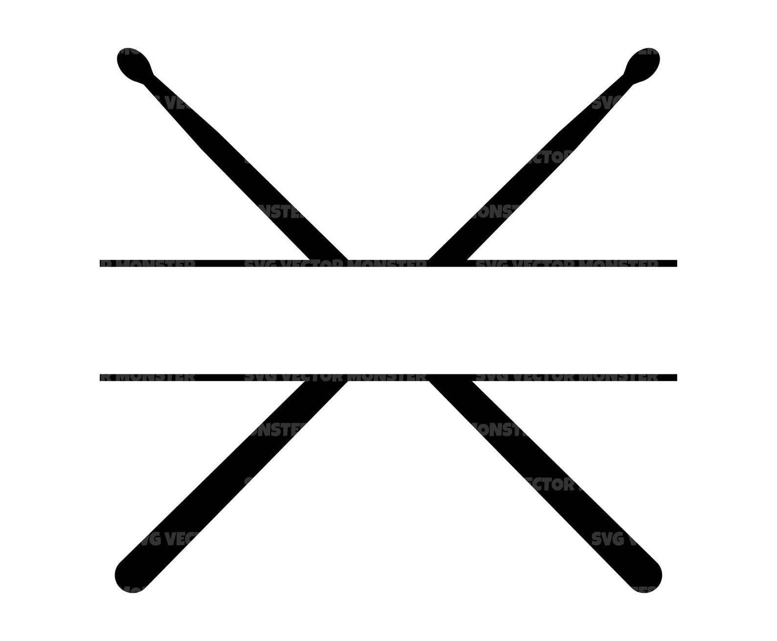 Drumsticks Monogram Svg, Drummer Svg, Drums Svg, Percussion. Vector Cut ...
