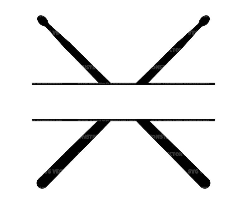 Drumsticks Monogram Svg, Drummer Svg, Drums Svg, Percussion. Vector Cut ...