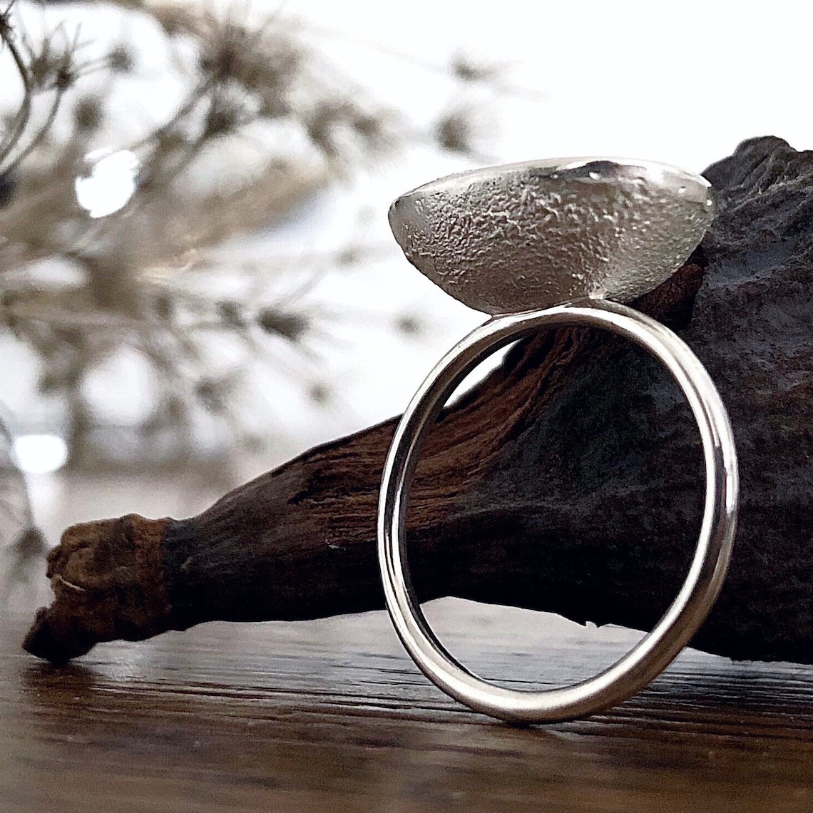 White Sterling Silver Seed Pod Ring Hollow Form With Holes - Etsy Canada