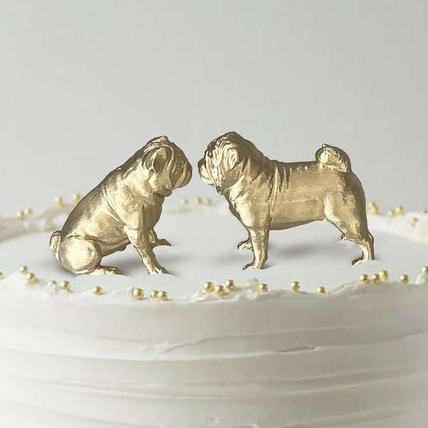 Pug Cake Topper - Etsy
