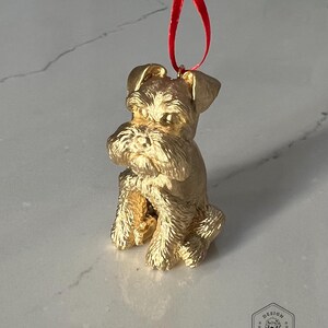 Mini Schnauzer Ornament: Personalize With Festive Scarf, Letter Charm ...