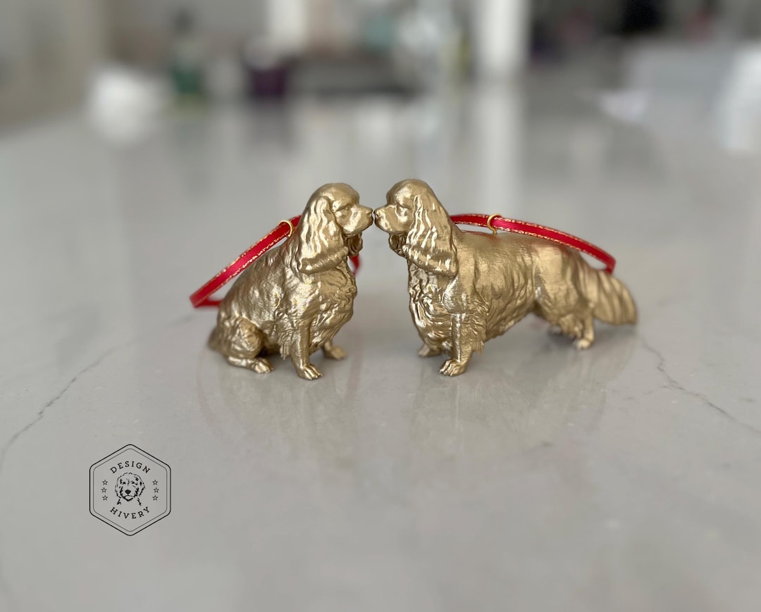 Cavalier King Charles Spaniel Ornament: Personalize With Letter Charm ...