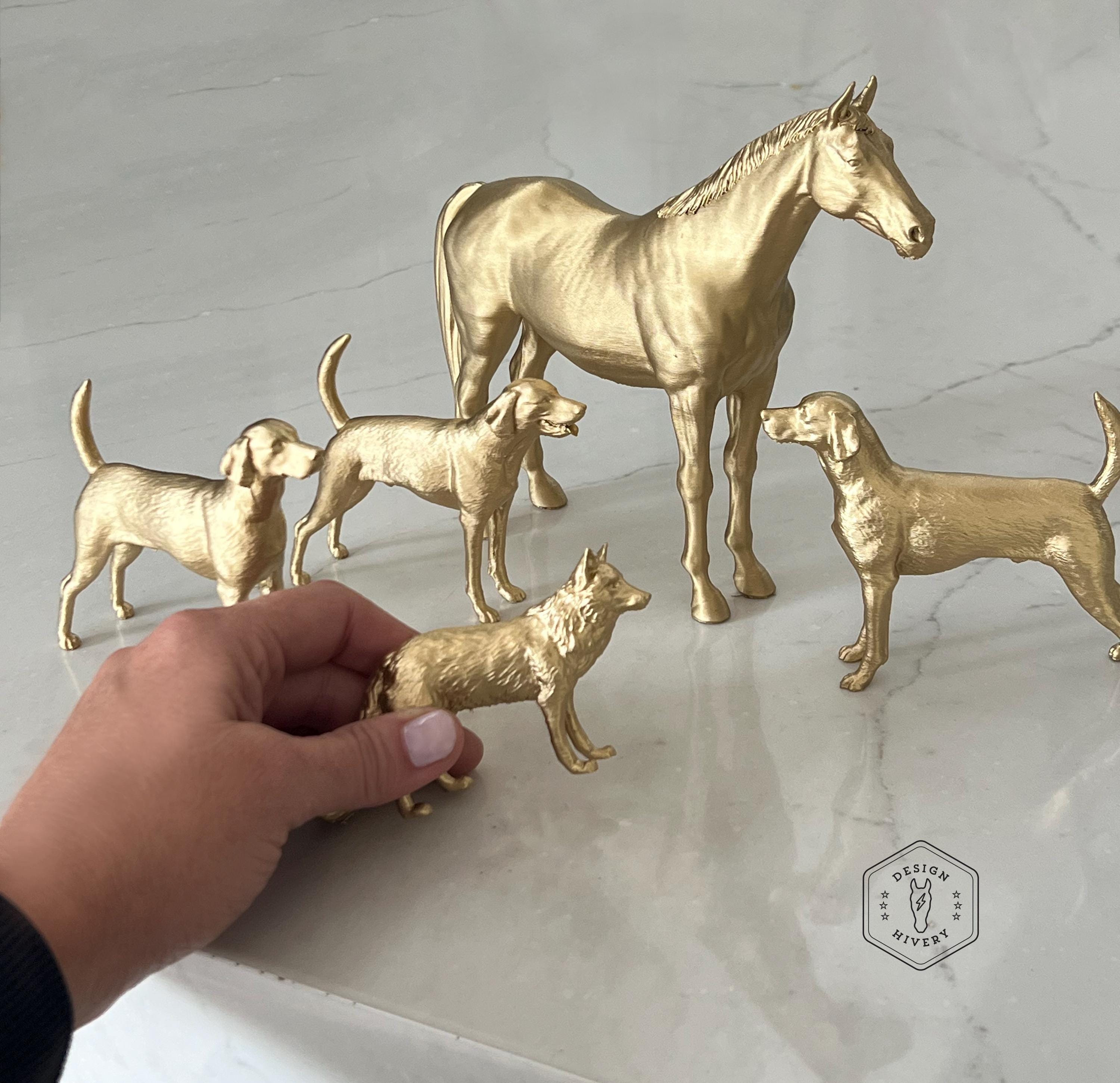 Fox Hunting Figures – Horse, Hounds & Fox Figurines, Equestrian Decor ...