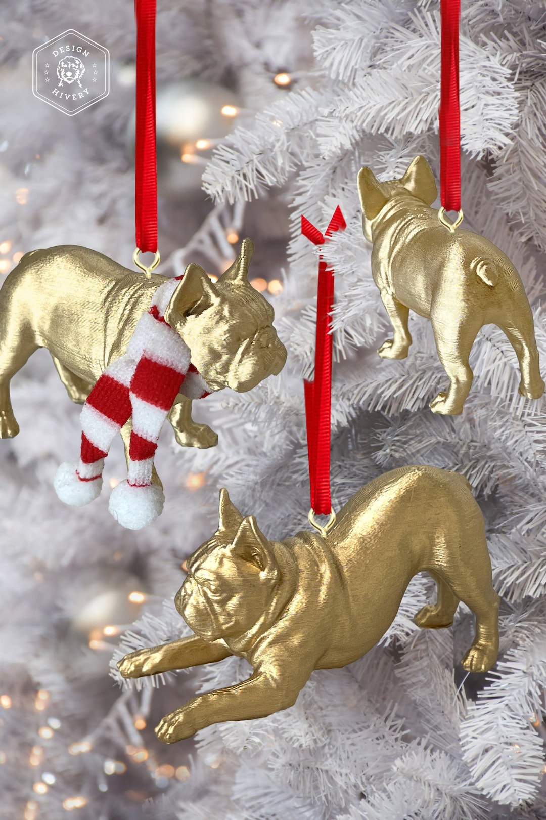 French Bulldog Ornament, French Bulldog Gift, Christmas Tree Ornament ...