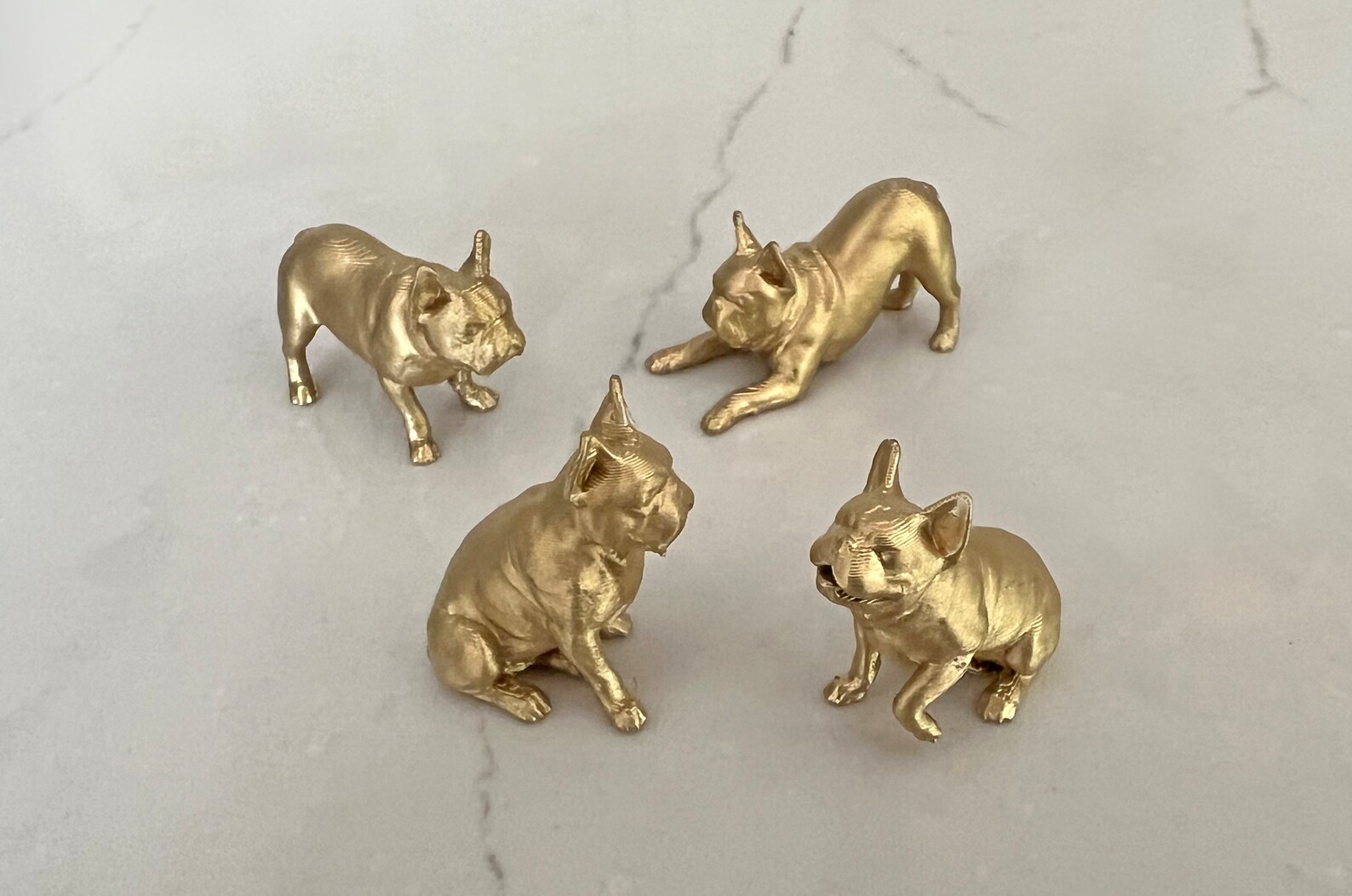 French Bulldogs, Set of 4, Figures, Frenchies, Weddings, Table Decor ...